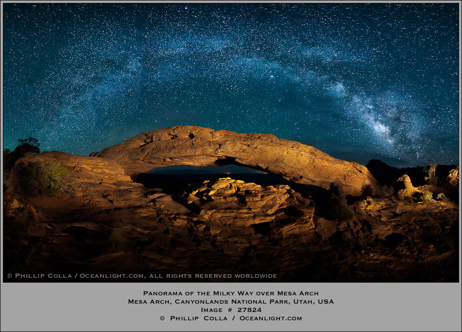 Mesa Arch and Milky Way Galaxy at Night, Canyonlands National Park ...